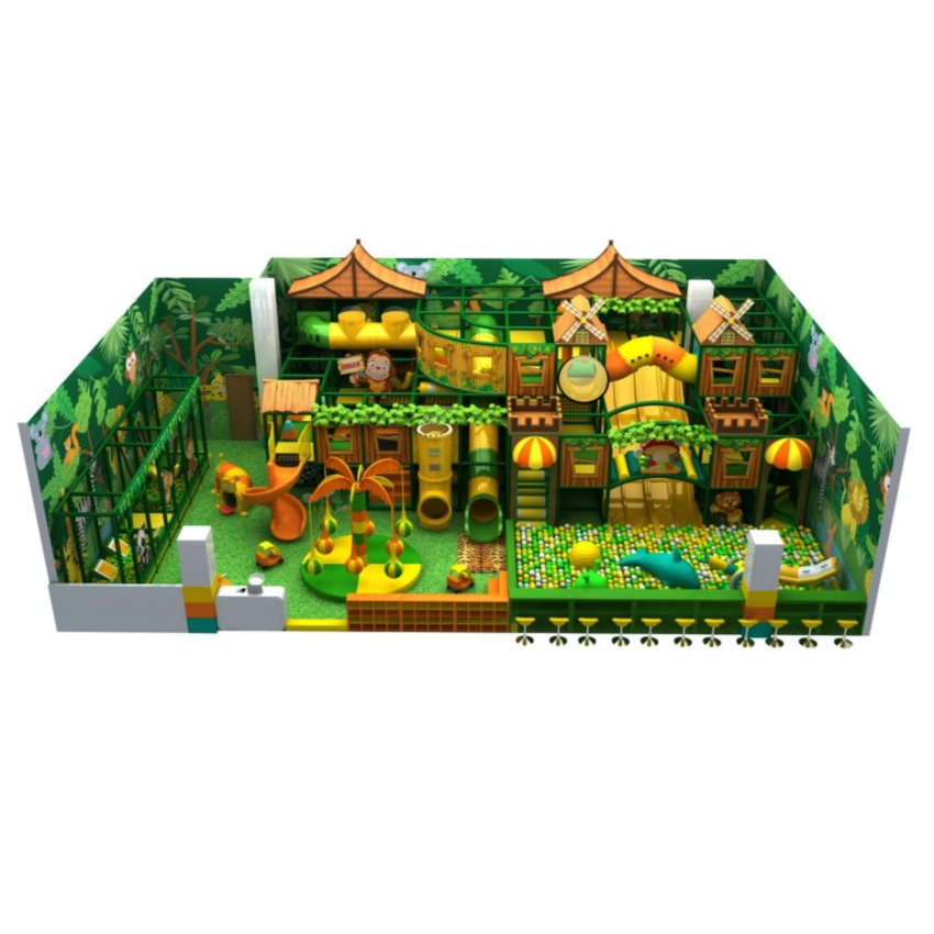 COMMERCIAL JUNGLE THEME MULTIPLE CHILDREN INDOOR PLAYGROUND